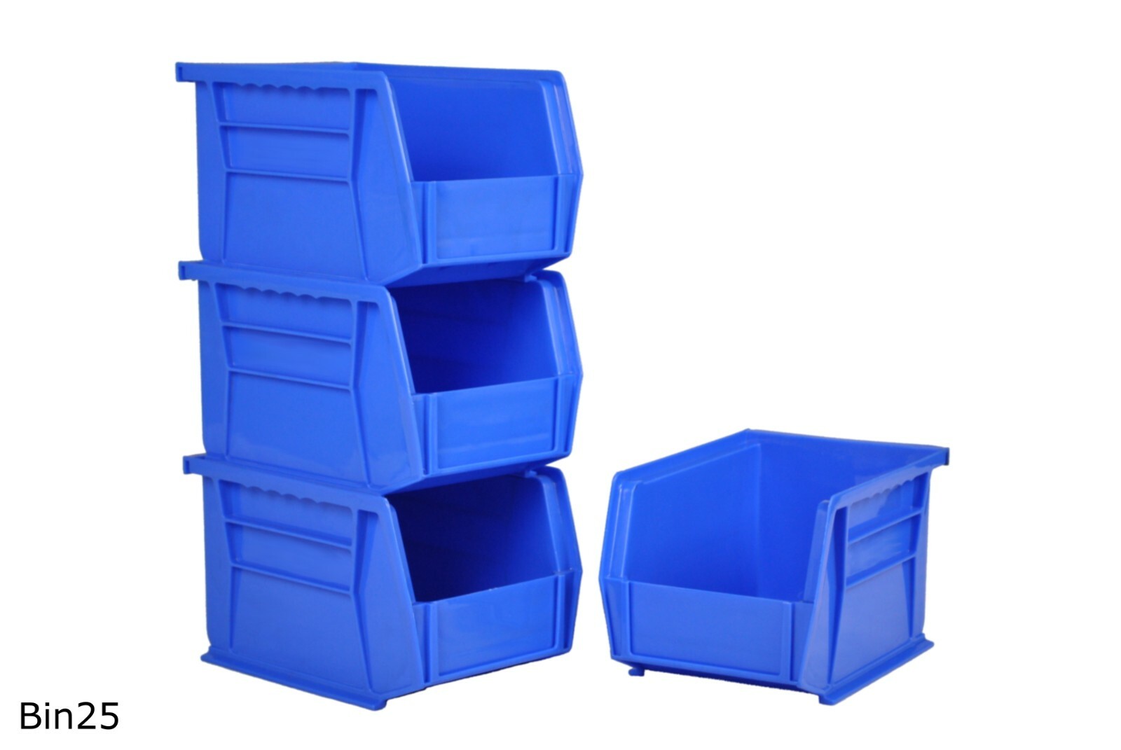 Rhino Tuff Plastic Parts Bins - Blue Red or Yellow Garage Shelving ...