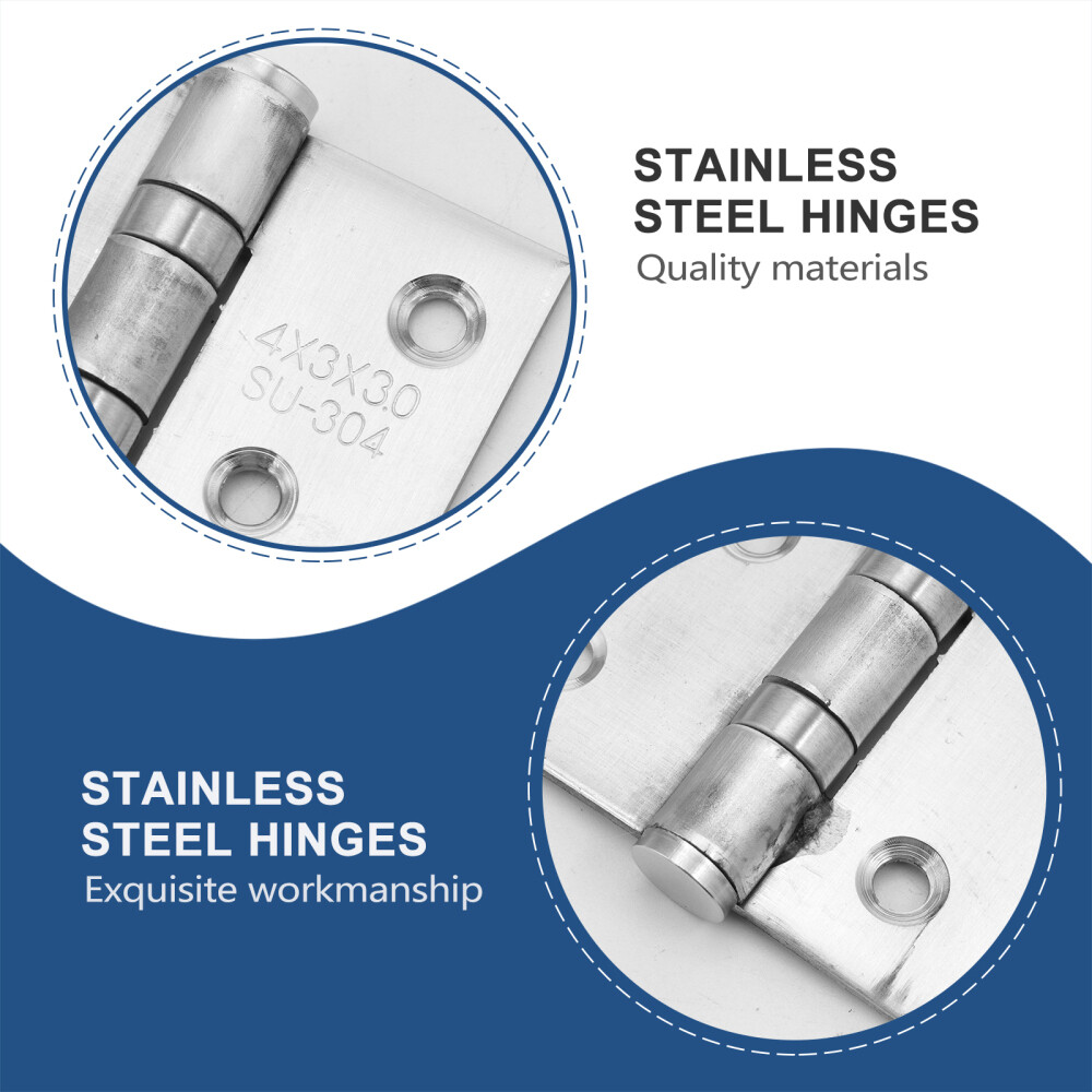 2Pcs Stainless Steel Door Hinges Practical Cabinet Hinge cabinet hinges ...