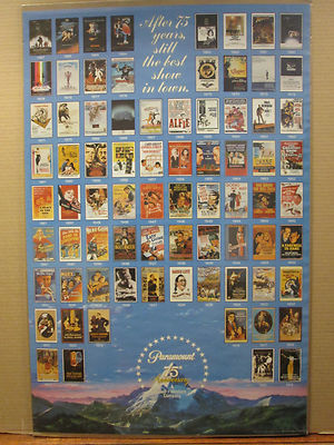 vintage 1987 Paramount 75th Anniversary advertisement movie poster ...