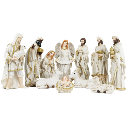 Nativity Scene Set 12 Inch 11 Piece Holy Family & Magi Nacimiento ...
