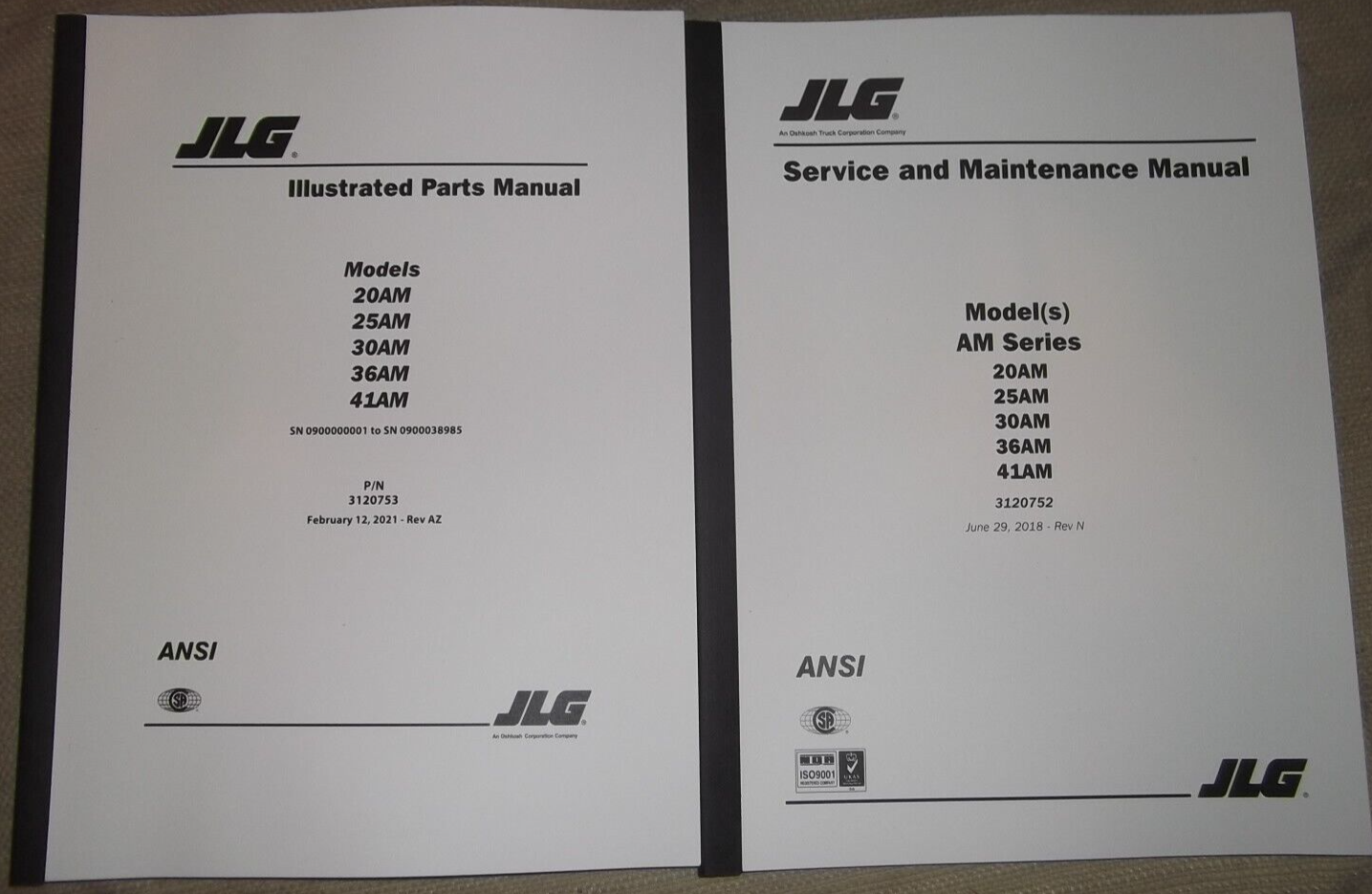 JLG 20AM 25AM 30AM 36AM 41AM VERTICAL MAST LIFT PARTS SERVICE SHOP ...
