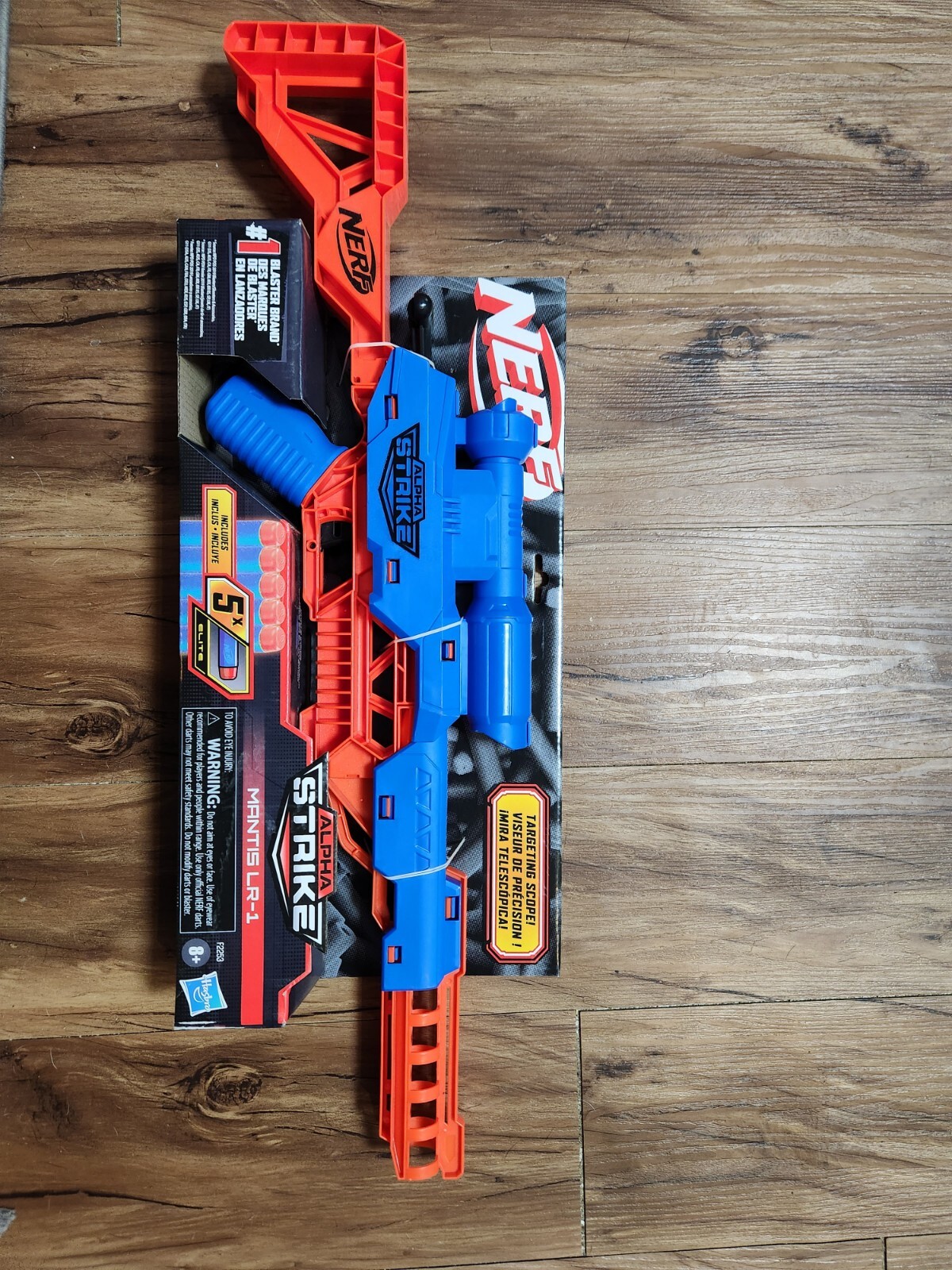 NERF ALPHA STRIKE DART SNIPER RIFLE MANTIS LR-1 WITH SCOPE & DARTS ...