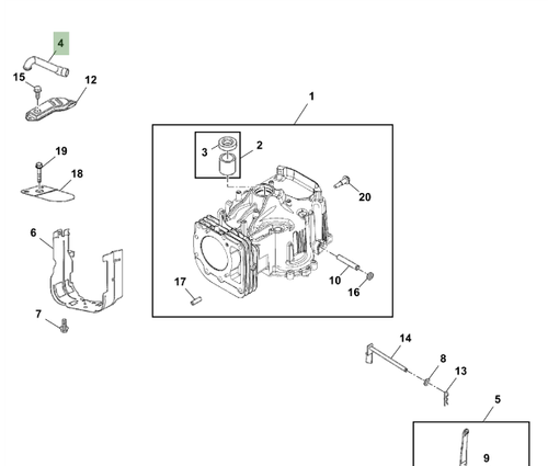 Genuine John Deere X106 Ride On Mower Engine Breather Tube MIU11682 | eBay