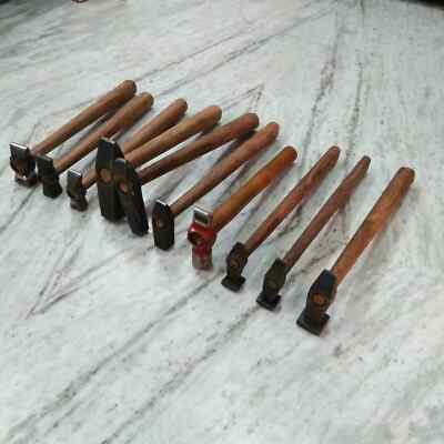 Set of 10 Black Iron Blacksmith Hammers 4.4kg Handmade Heavy Duty ...