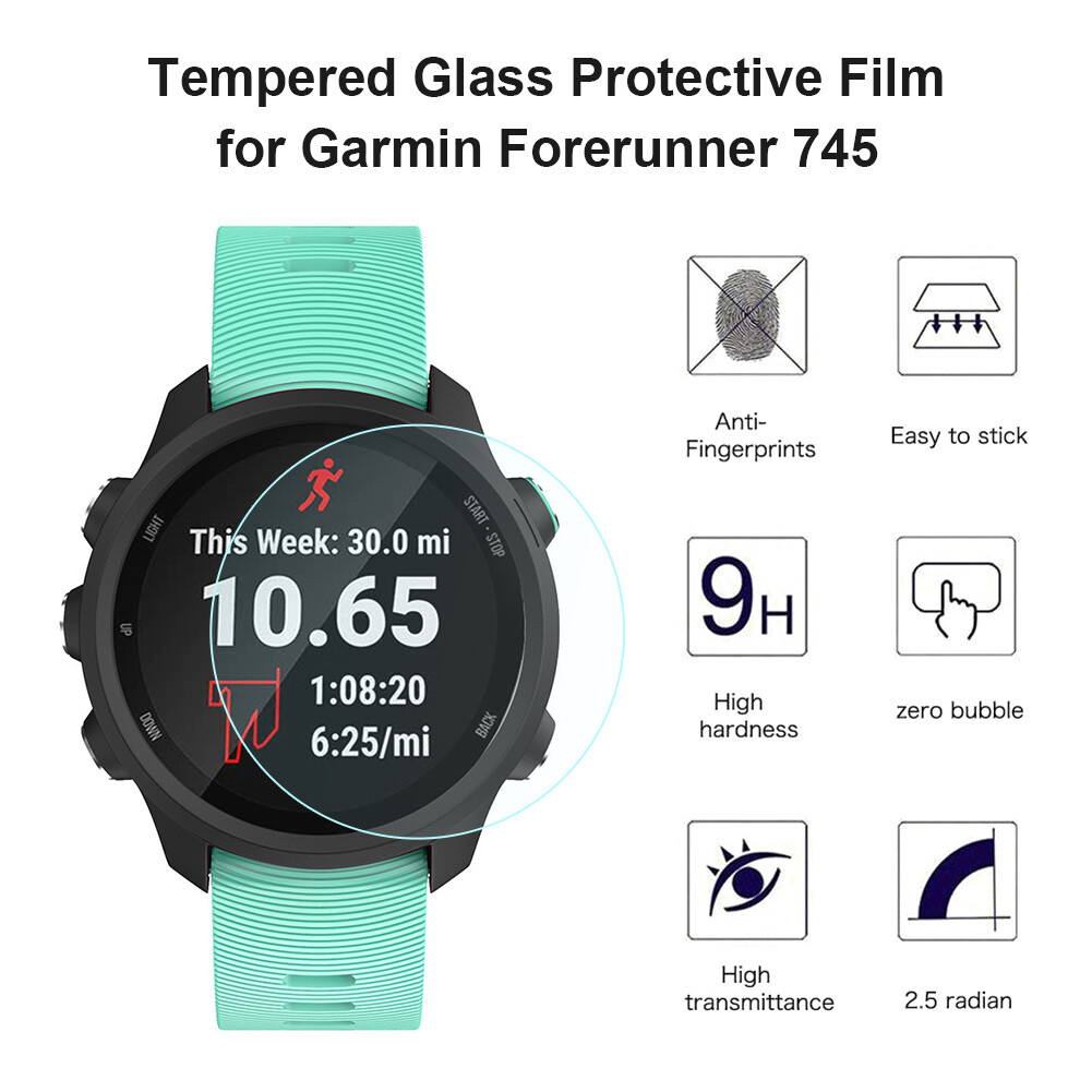 2pcs Smart Watch Protective Covers Tempered Glass Film for Garmin ...