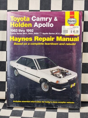 Toyota Camry Holden Apollo 1983-1992 Sv21 Sv22 Haynes Workshop Manual ...