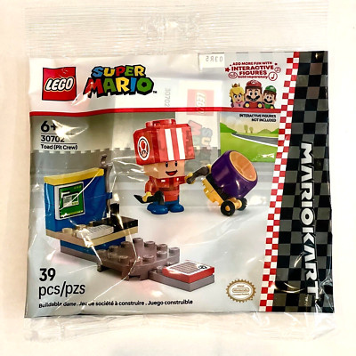 LEGO Super Mario 30702 Kart-Toad (Pit Crew) Polybag NEW SEALED in Hand ...