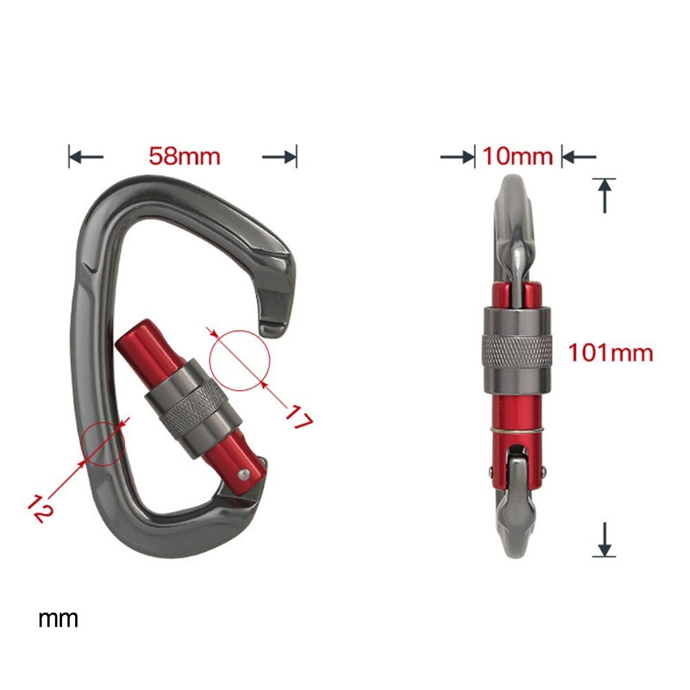 Ultra Light and Strong Carabiner for Outdoor Activities 25 KN Capacity ...