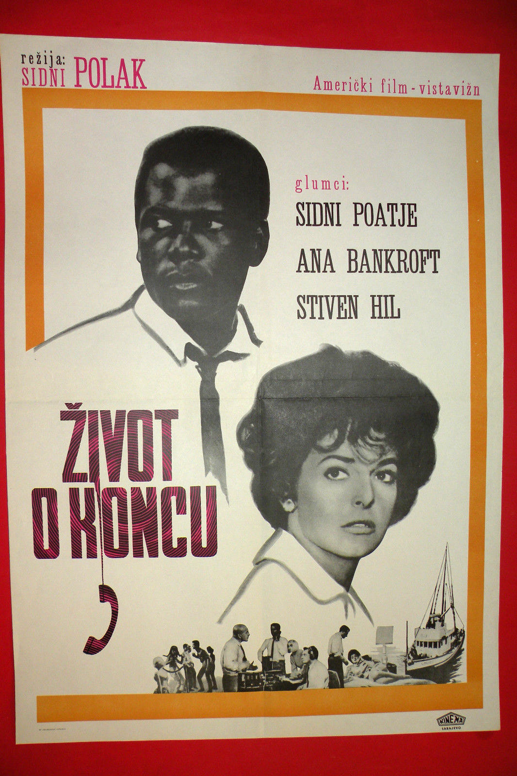 SLENDER THREAD 1965 SIDNEY POITIER ANNE BANCROFT S. POLLACK EXYU MOVIE ...