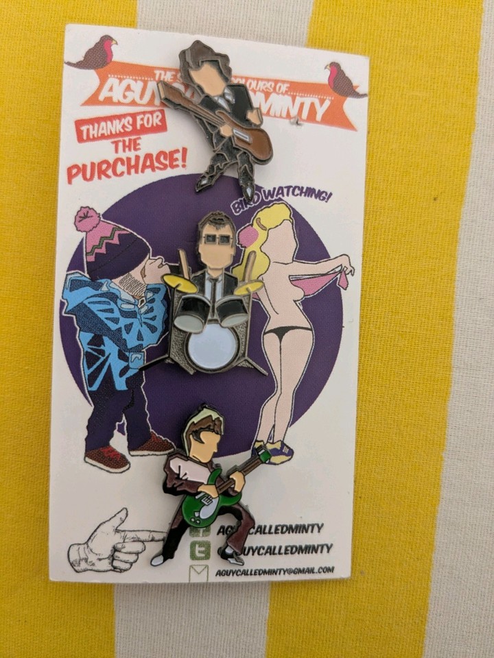 THE JAM: A Guy Called Minty 3 Pin Badge Set . Paul Weller Foxton ...