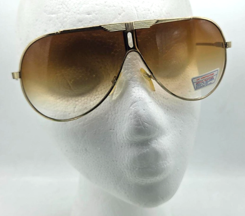 Vintage Top Bar Gold Aviator Sunglasses, Brown lenses, 1980s NOS China ...