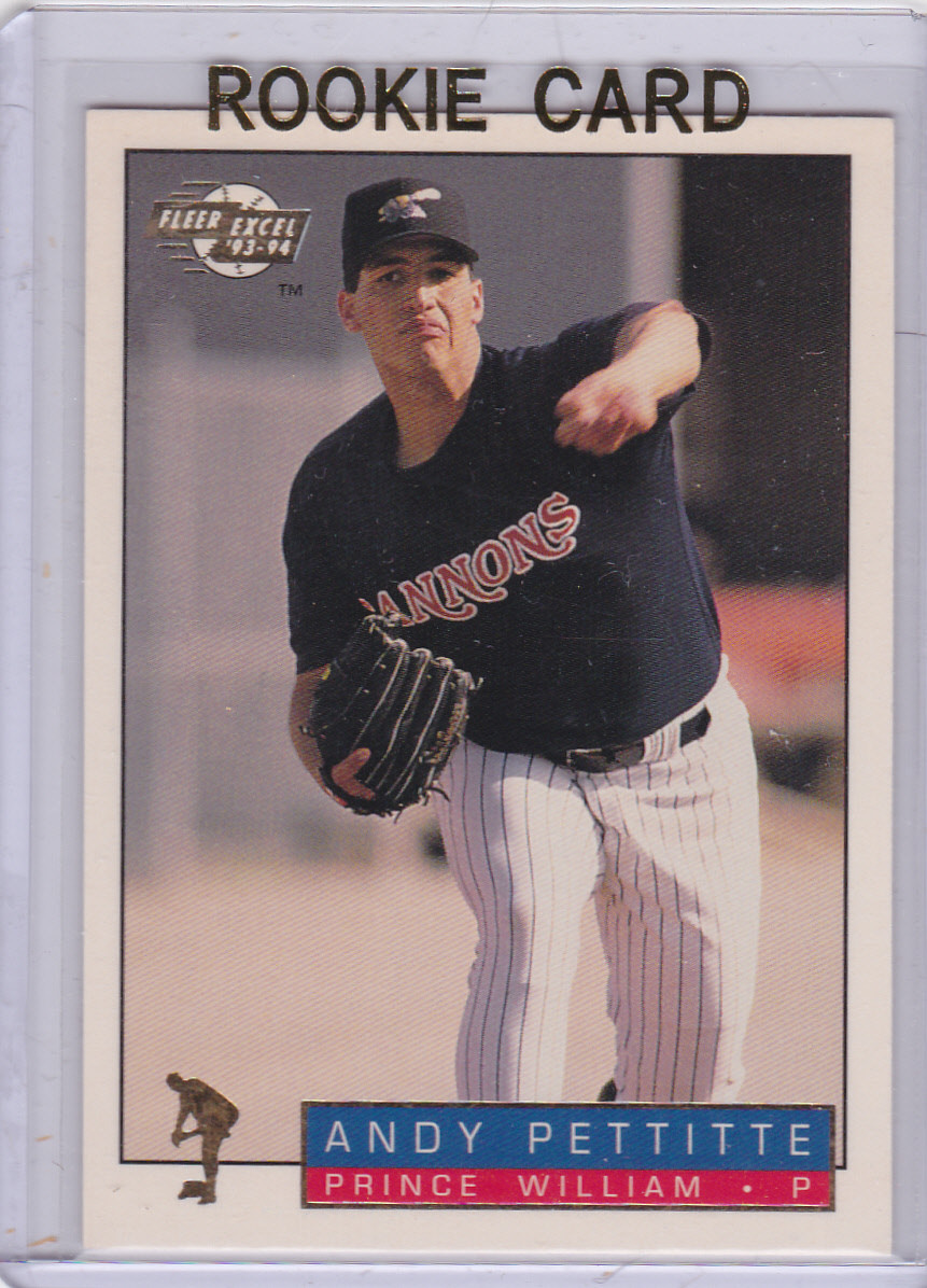 ANDY PETTITTE 1993 Fleer Excel NEW YORK YANKEES ROOKIE CARD Baseball ...