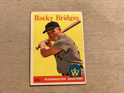 1958 TOPPS ROCKY BRIDGES BASEBALL CARD SENATORS #274 - EX+ - Lite ...