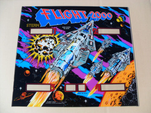 Stern Flight 2000 Pinball Machine Backglass Tiny Flaws Free Shipping ...