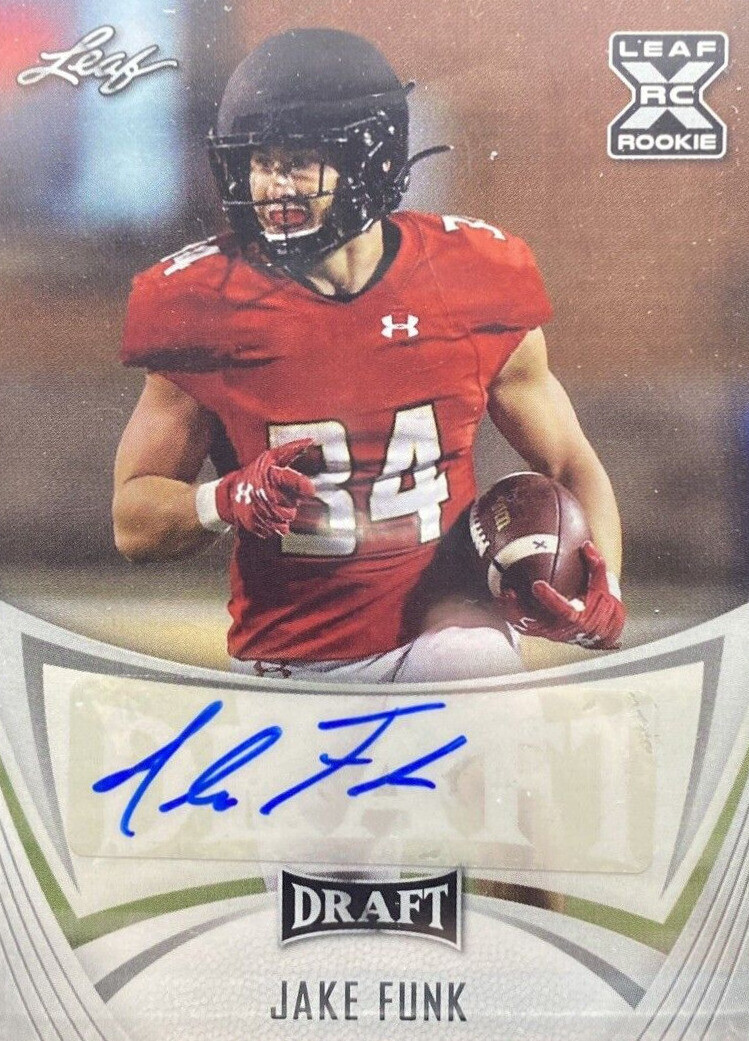2021 Leaf Draft - Autographs Blue #BA-JF2 Jake Funk (AU, RC) for sale ...