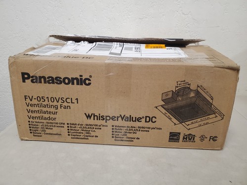 Panasonic WhisperValue DC 50/80/100 CFM Exhaust Fan with LED Light FV ...