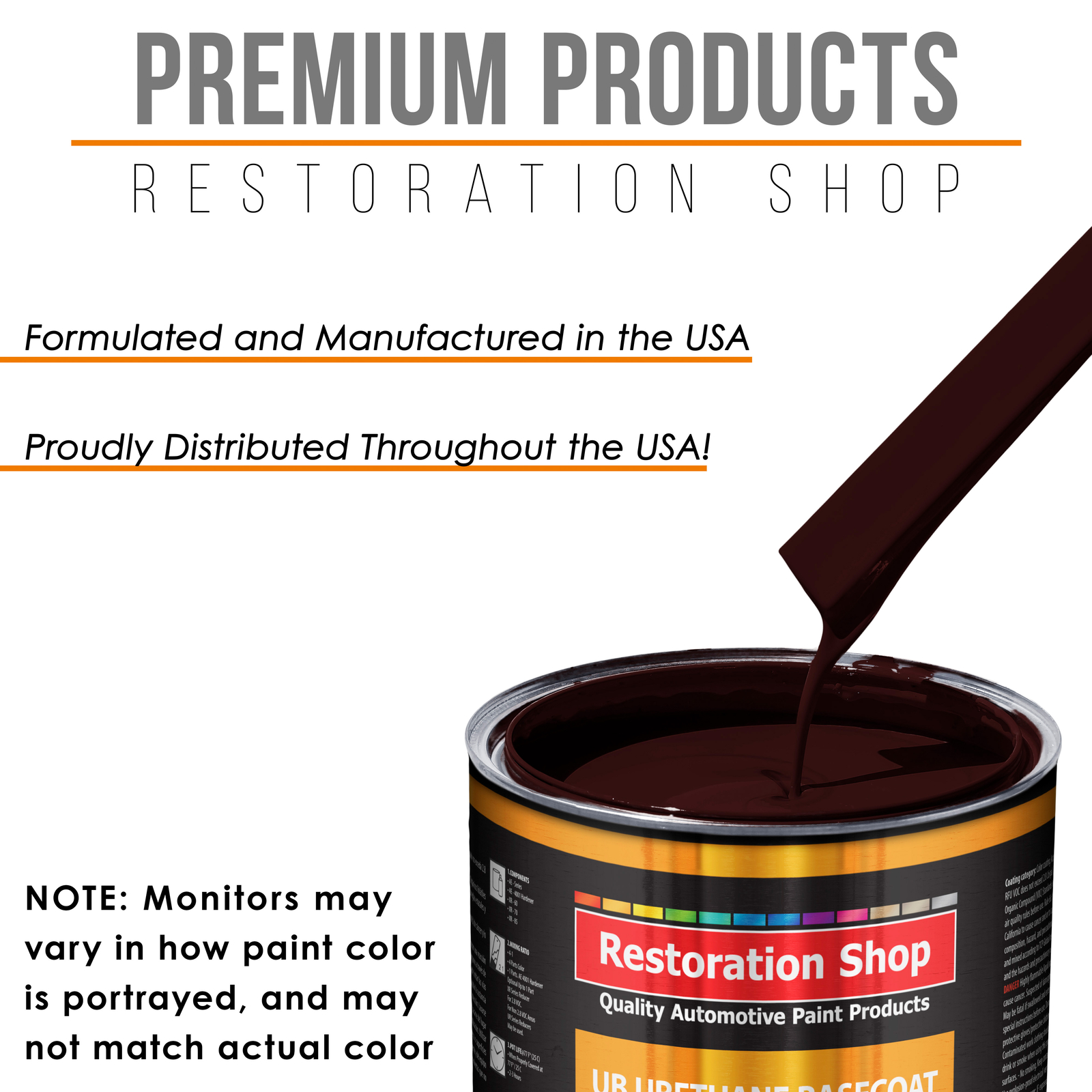 Royal Maroon SLOW 1 Gallon Automotive Paint Kit URETHANE BASECOAT ...