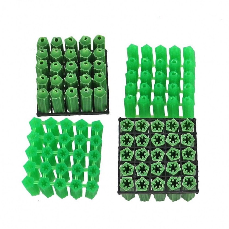 100PCS Green Plastic Wall Plugs 6mm x 25mm Fixing Anchor Plug for ...