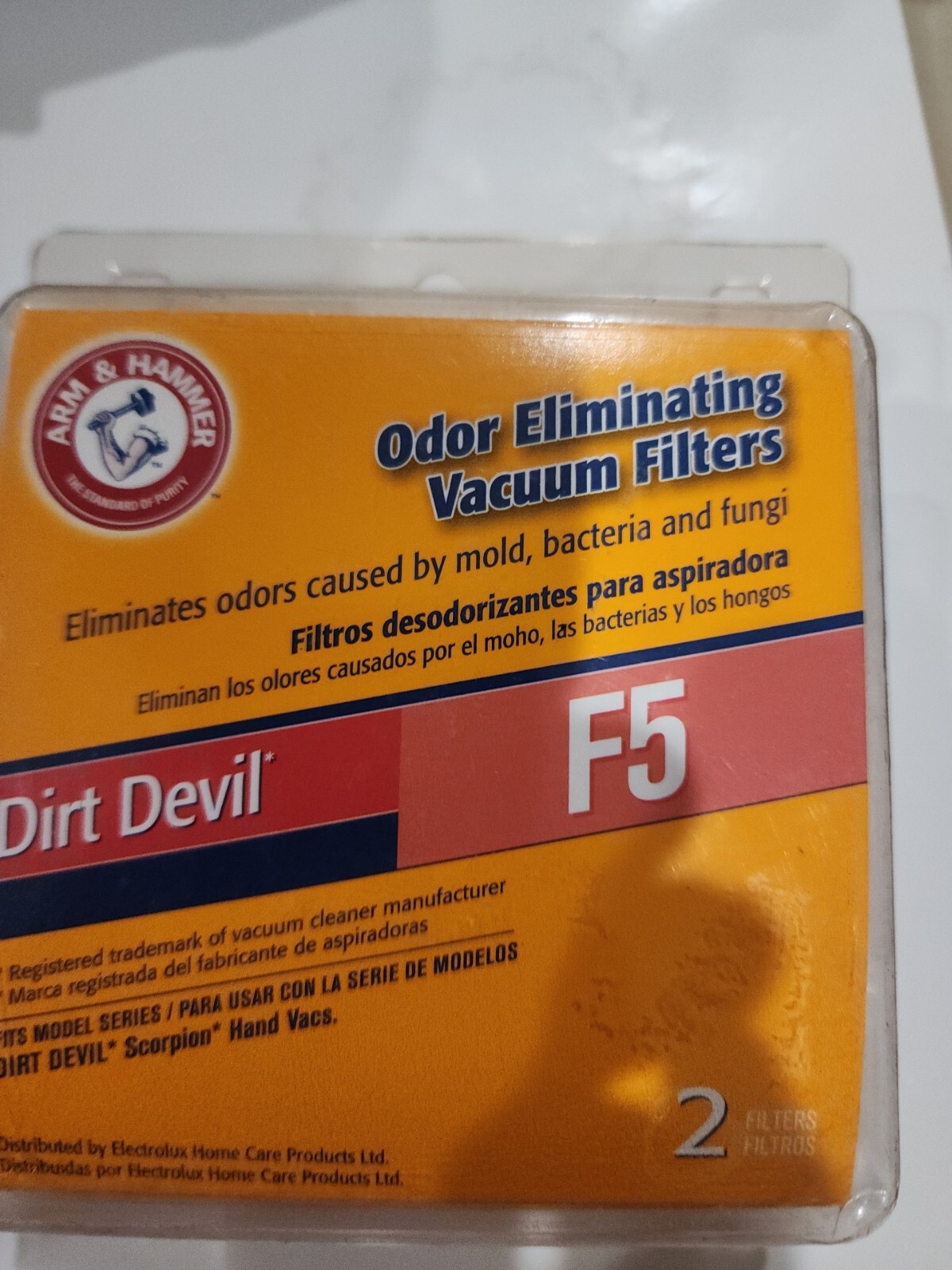 Arm & Hammer Dirt Devil F5 Vacuum 2 pack Filters Odor Eliminating New ...