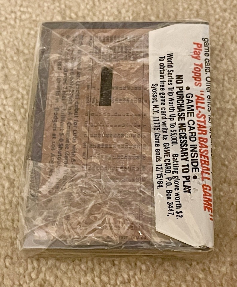 1984 Topps Baseball FACTORY SEALED CELLO PACK | eBay