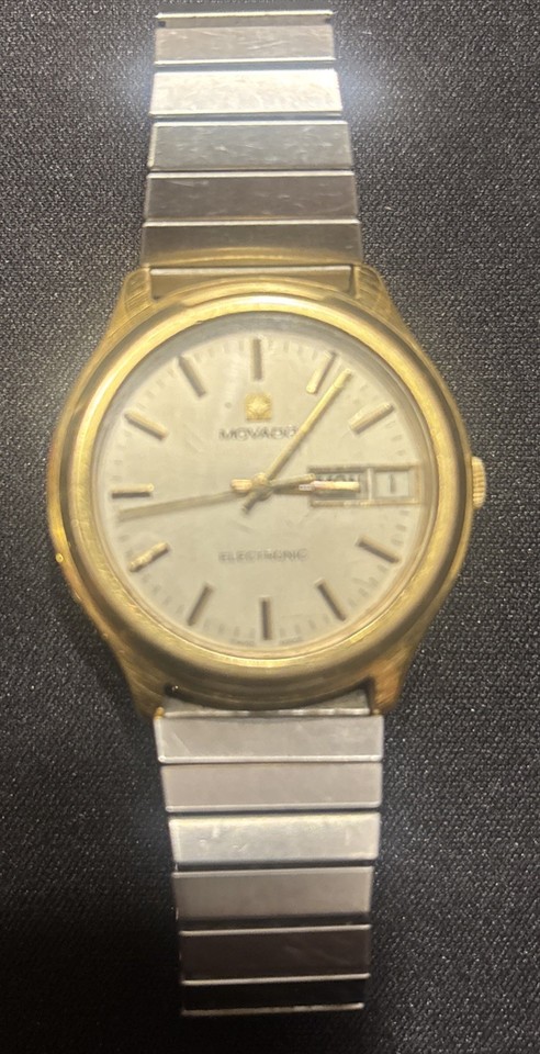 1970’s Vintage Movado Zenith Surf Watch Gold Plated RARE Runs but needs ...