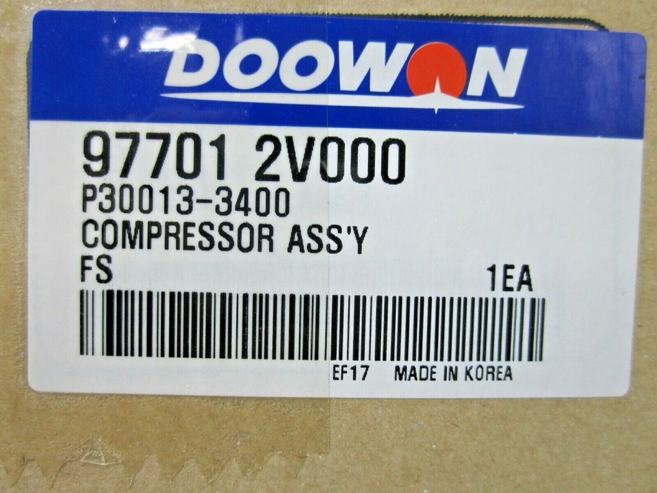 OEM A/C COMPRESSOR W/CLUTCH FOR 11-14 HYUNDAI VELOSTER OE# 97701-2V000 ...