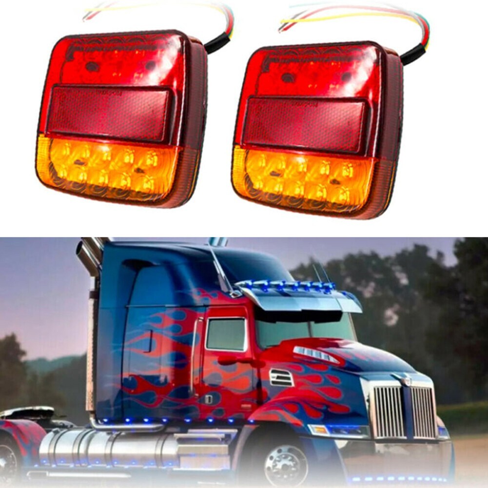 Brighter Red Light Ground LED Trailer Red Turn Signals (Left + Right ...