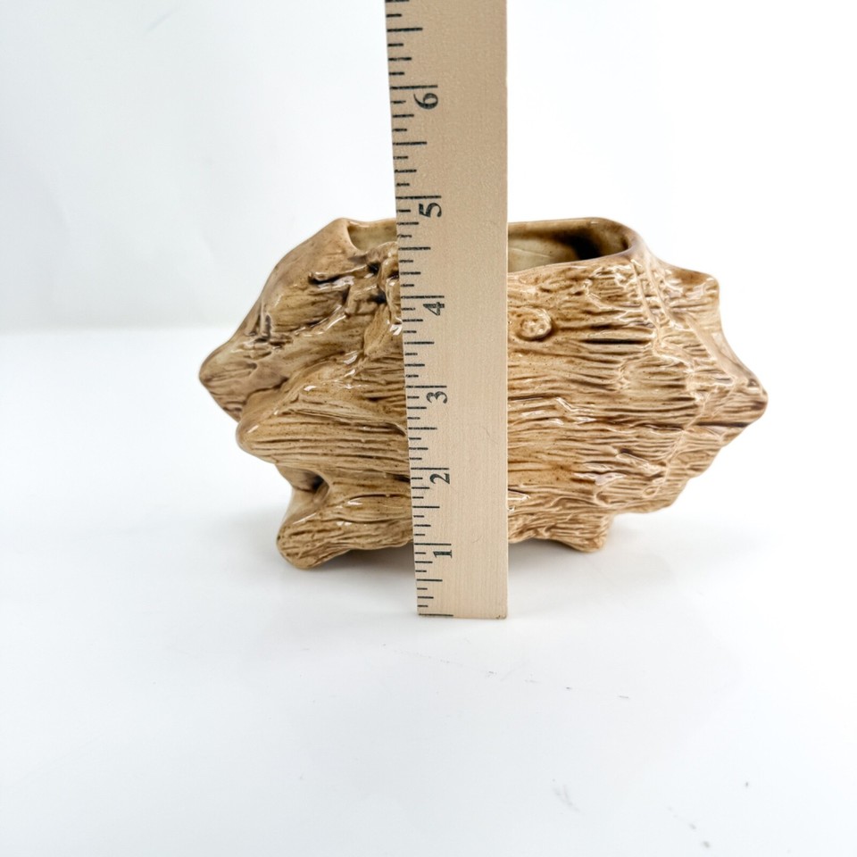 Vintage 1975 Rock Hand Made Pottery Vase Planter Ceramic Brown MCM ...