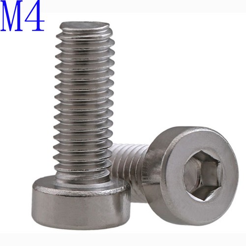 M4 x 0.7 4mm Low Head Allen Bolt Hex Socket Cap Screws - A2 304 ...