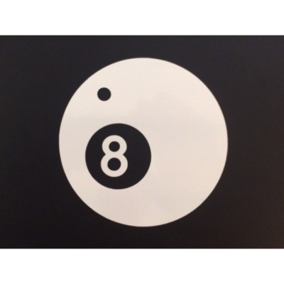 eight ball billiards pool black white cartoon auto car sticker decal ...