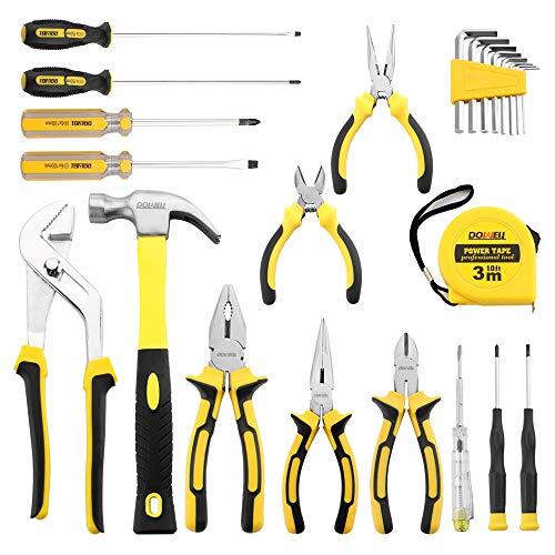 24 Pieces Homeowner Tool Set Home Repair Hand Tool Kit With Portable ...