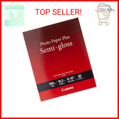 Canon SG-201 8X10(50) Photo Paper Plus Semi-Gloss 8" x 10" (50 Sheets ...