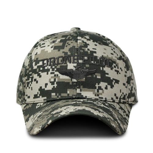 Camo Baseball Cap Drone Pilot Gray Cotton Hunting Hats for Men Strap ...