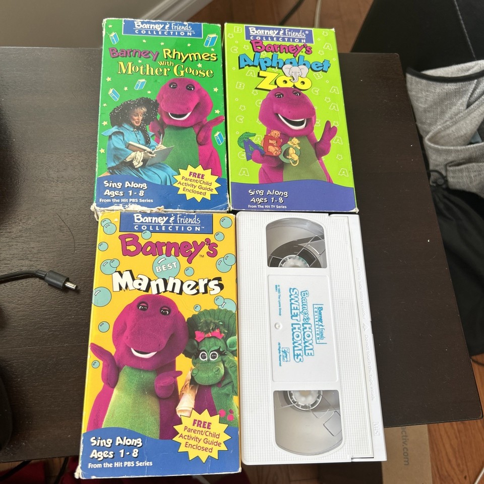 Barney & Friends Collection The Best of PBS VHS 4-Tape Box Set Video ...