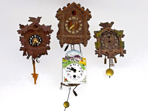 Miniature novelty clock lot for parts or repair. Keebler Lux German | eBay