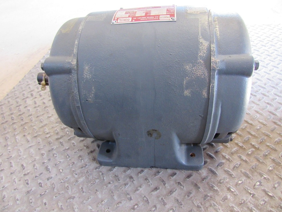 PEERLESS ELECTRIC / PORTER MOTOR P215J 1750/830RPM 460V 60HZ 3PH 5.25HP ...