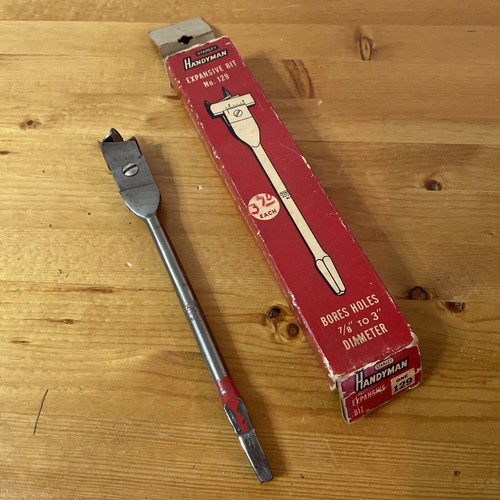Stanley Handyman Expansive Bit No 129 Bores Holes 7/8” To 3” Diameter ...