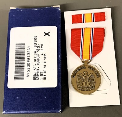 # C1155 U.S. MILITARY NATIONAL DEFENSE BRONZE MEDAL, NEW with BOX | eBay