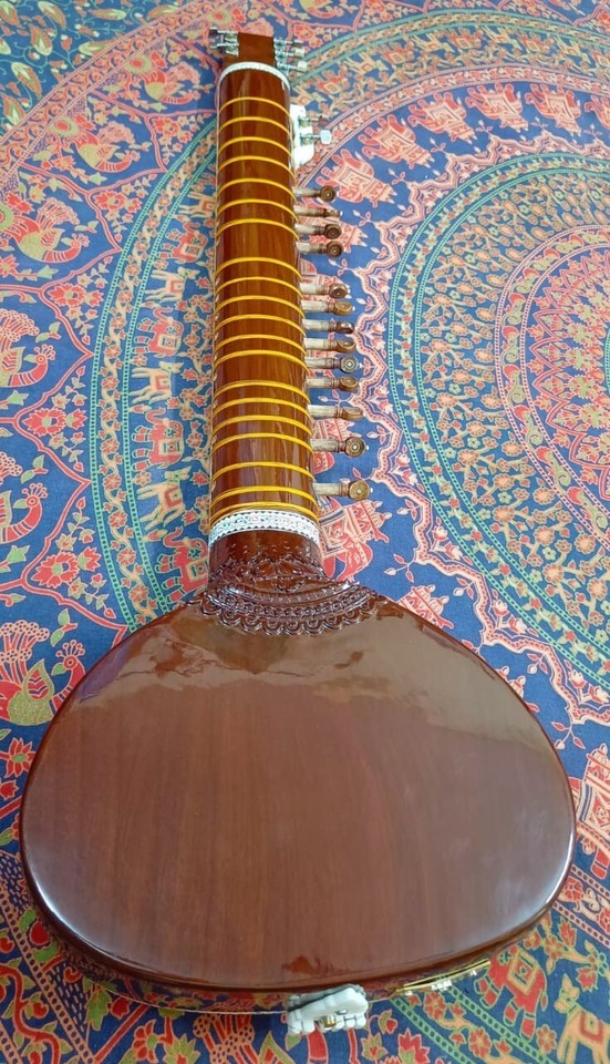 Electric Sitar Indian Wooden Tuned Professional Indian Instrument ...