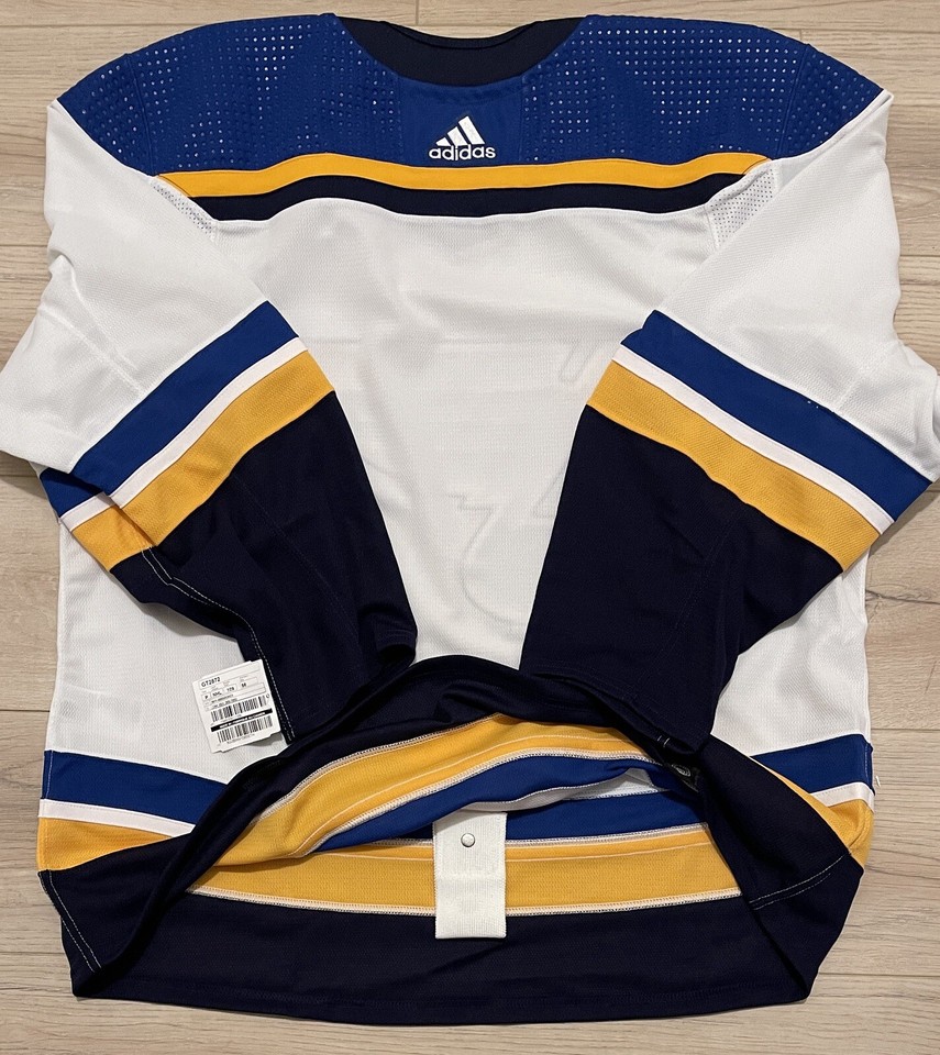NEW Adidas MiC Authentic St. Louis Blues Team Issue White Road Jersey ...