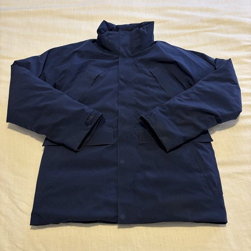 Men’s Marmot Mammoth Parka Size Small Navy Blue Down Fill READ ...