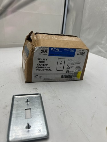 Box of 25 Eaton Crouse-Hinds One Toggle Switch Utility Box Cover 1/8 ...