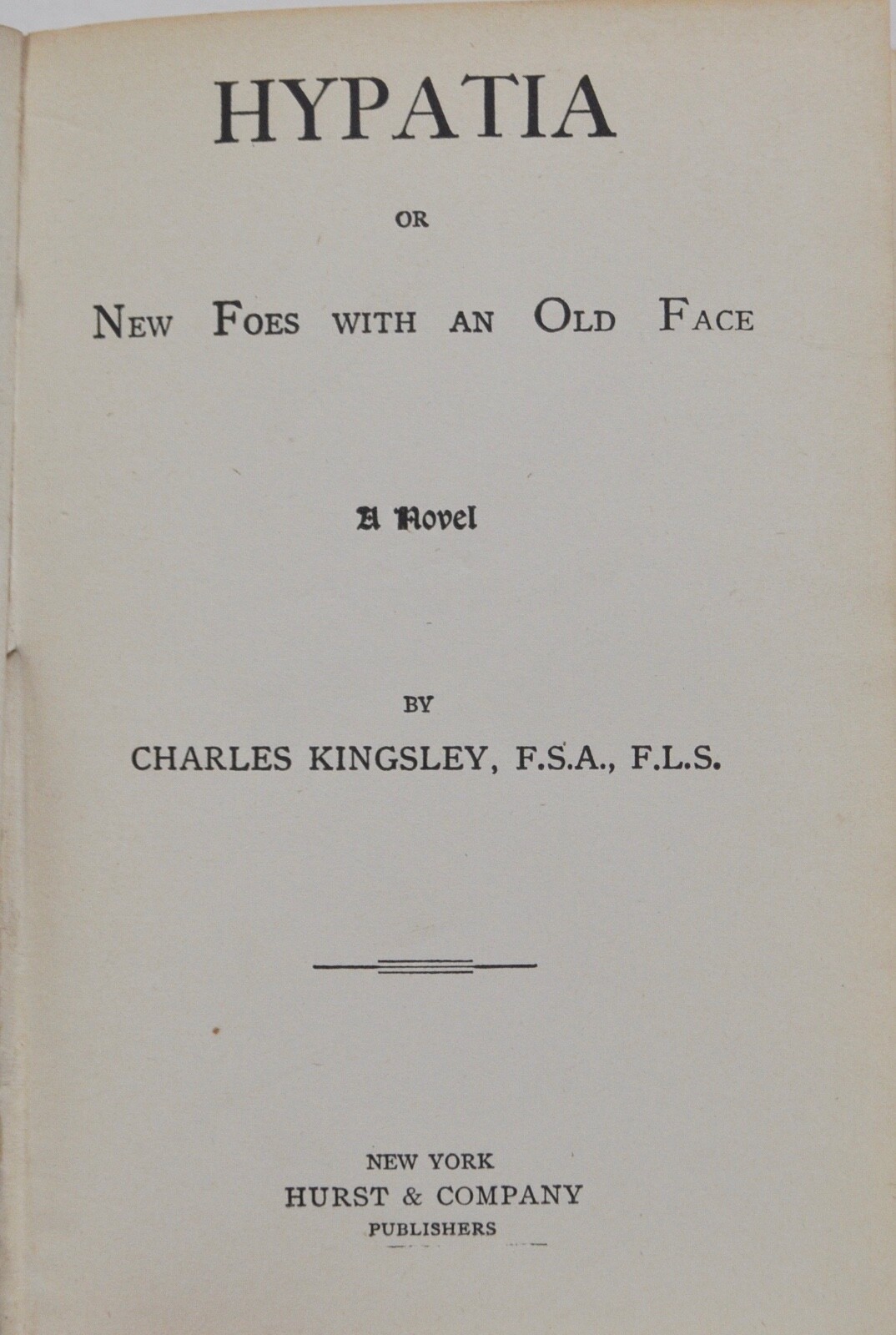 Hypatia by Charles Kingsley Hardcover 1905 | eBay