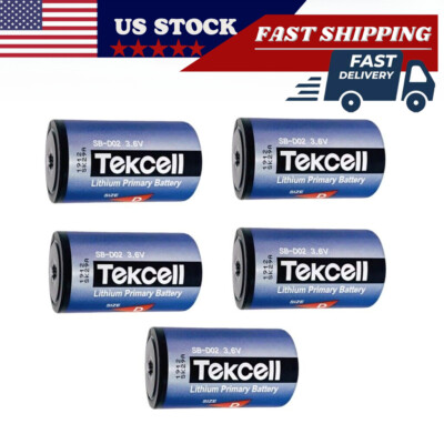 5pack for Tekcell SB-D02 3.6V Battery 19000MAH Non-rechargeable Li-ion ...