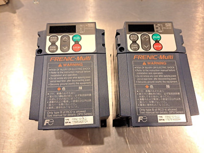 (LOT OF 2) FUJI FRN0.1E1S-2J FRENIC MULTI VFD INVERTER DRIVES EXCELLENT ...