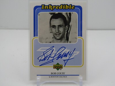 BOB COUSY 1999 UPPER DECK INKREDIBLE AUTOGRAPH AUTO! BOSTON CELTICS! | eBay