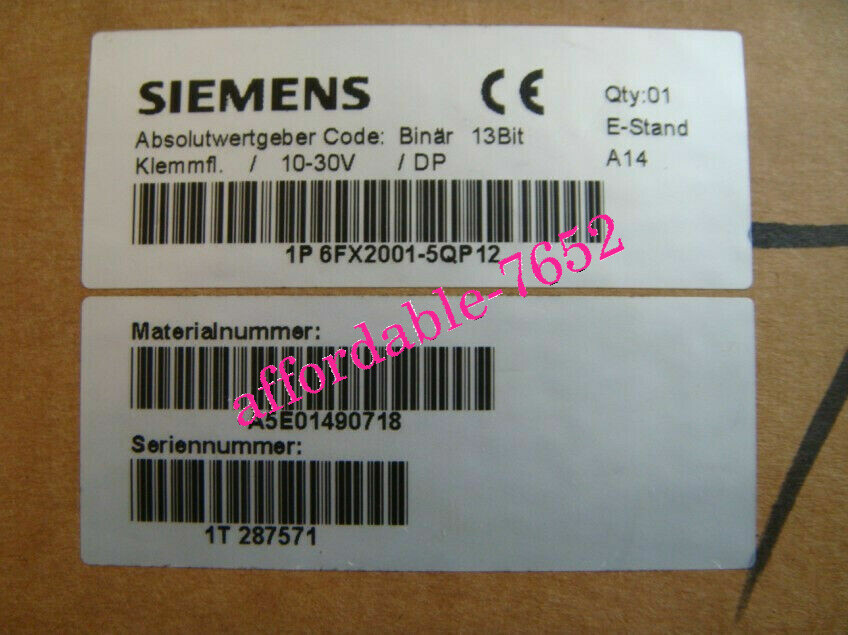 1PC NEW SIEMENS ENCODER 6FX2001-5QP12 6FX20015QP12 EXPEDITED SHIPPING ...