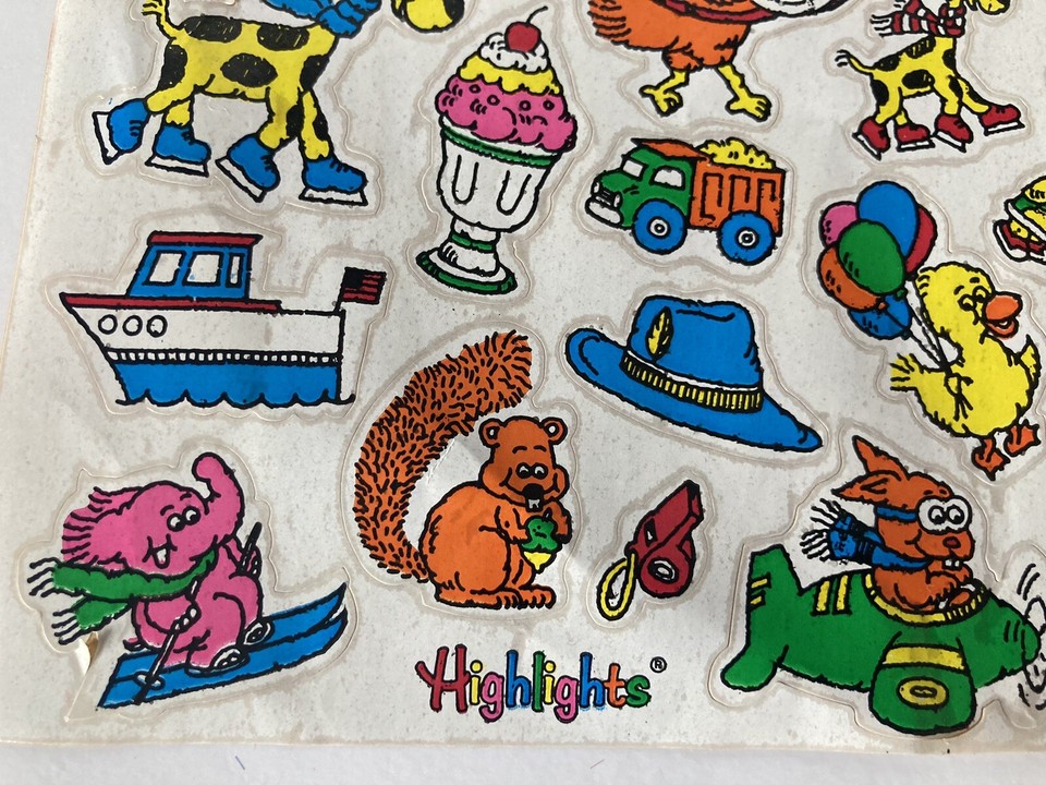 Vintage 1980’s Stickers HIGHLIGHTS FOR KIDS Magazine Unused STICKER ...