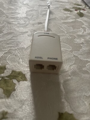 ADSL ADSL2+ DSL Modem Telephone Phone Fax In-Line Splitter Filter ...