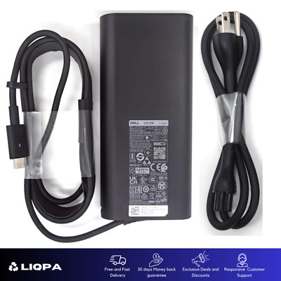 Dell 130W USB-C Type-C AC Adapter Charger HA130PM170 7MP1P 0K00F5 XPS ...